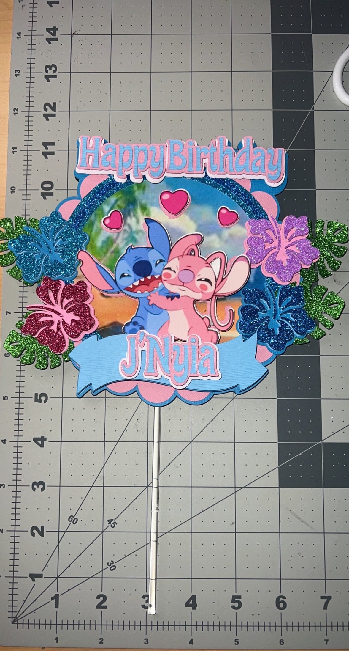 Lilo and ángel Cake Topper, 3D Lilo and ángel Cake Topper, Lilo and ...