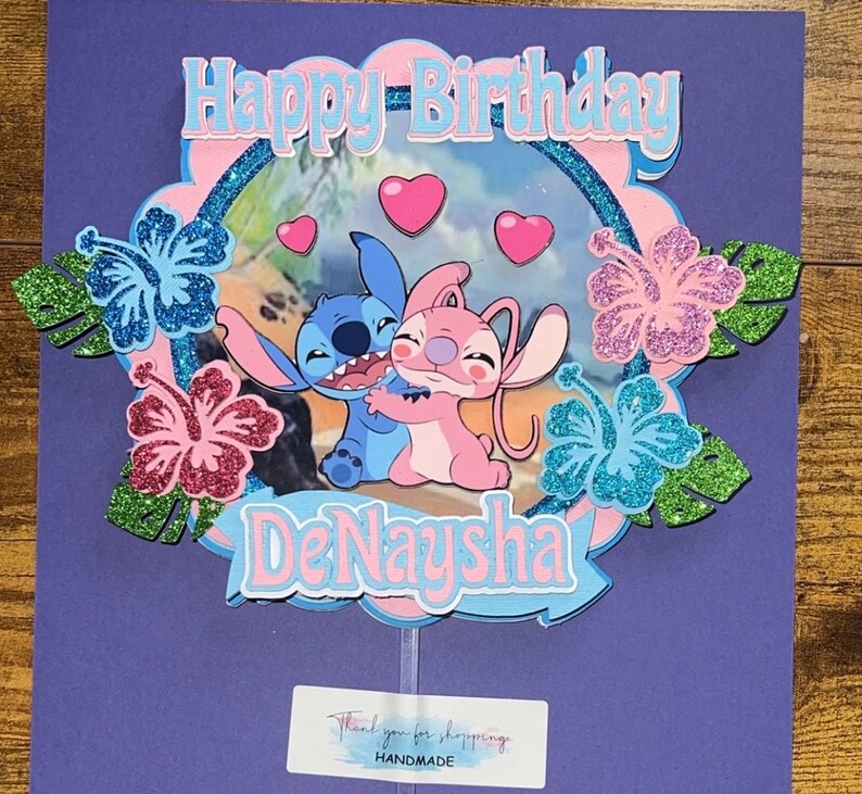 Lilo and ángel Cake Topper, 3D Lilo and ángel Cake Topper, Lilo and ...