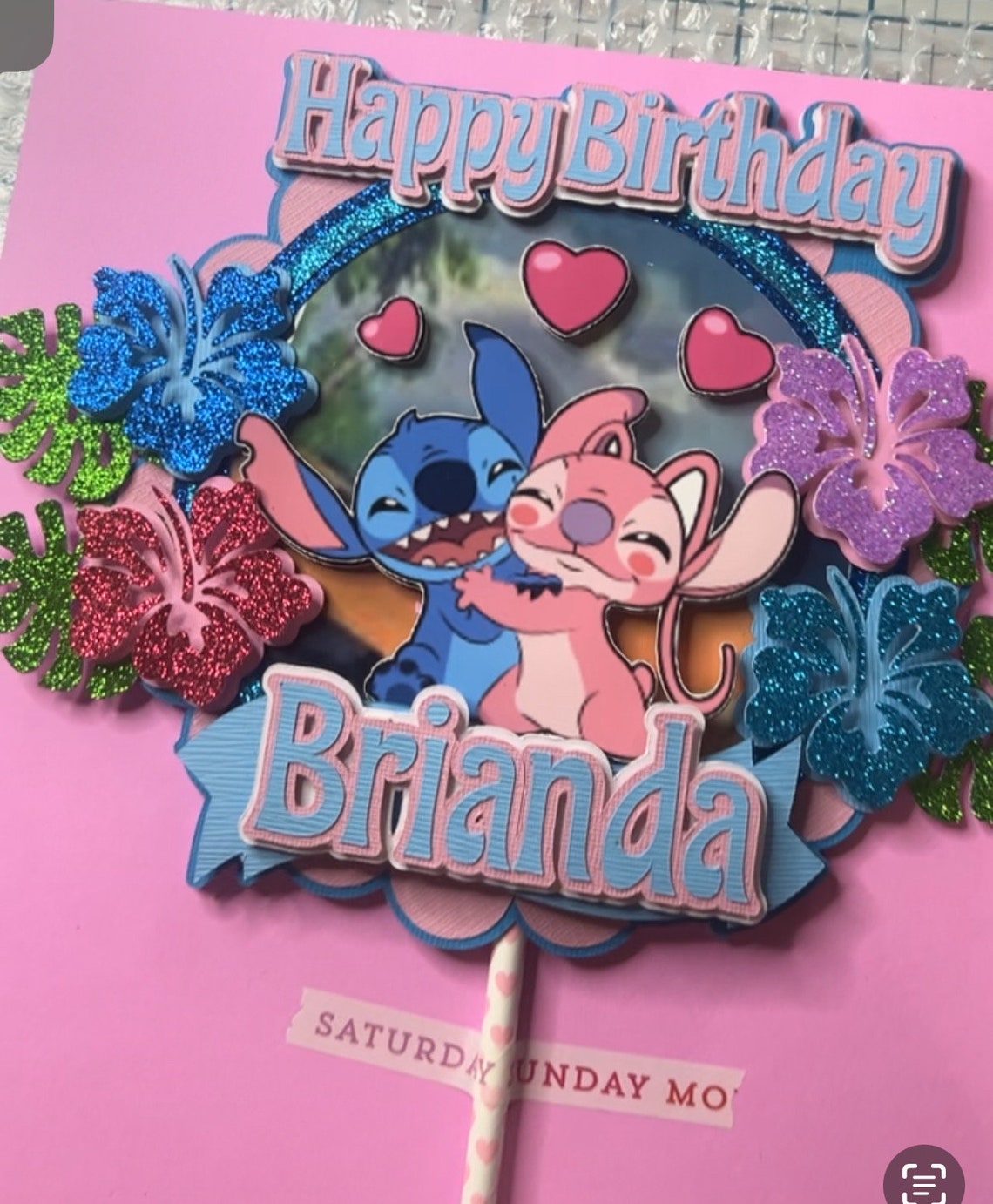 Lilo and ángel Cake Topper, 3D Lilo and ángel Cake Topper, Lilo and ...