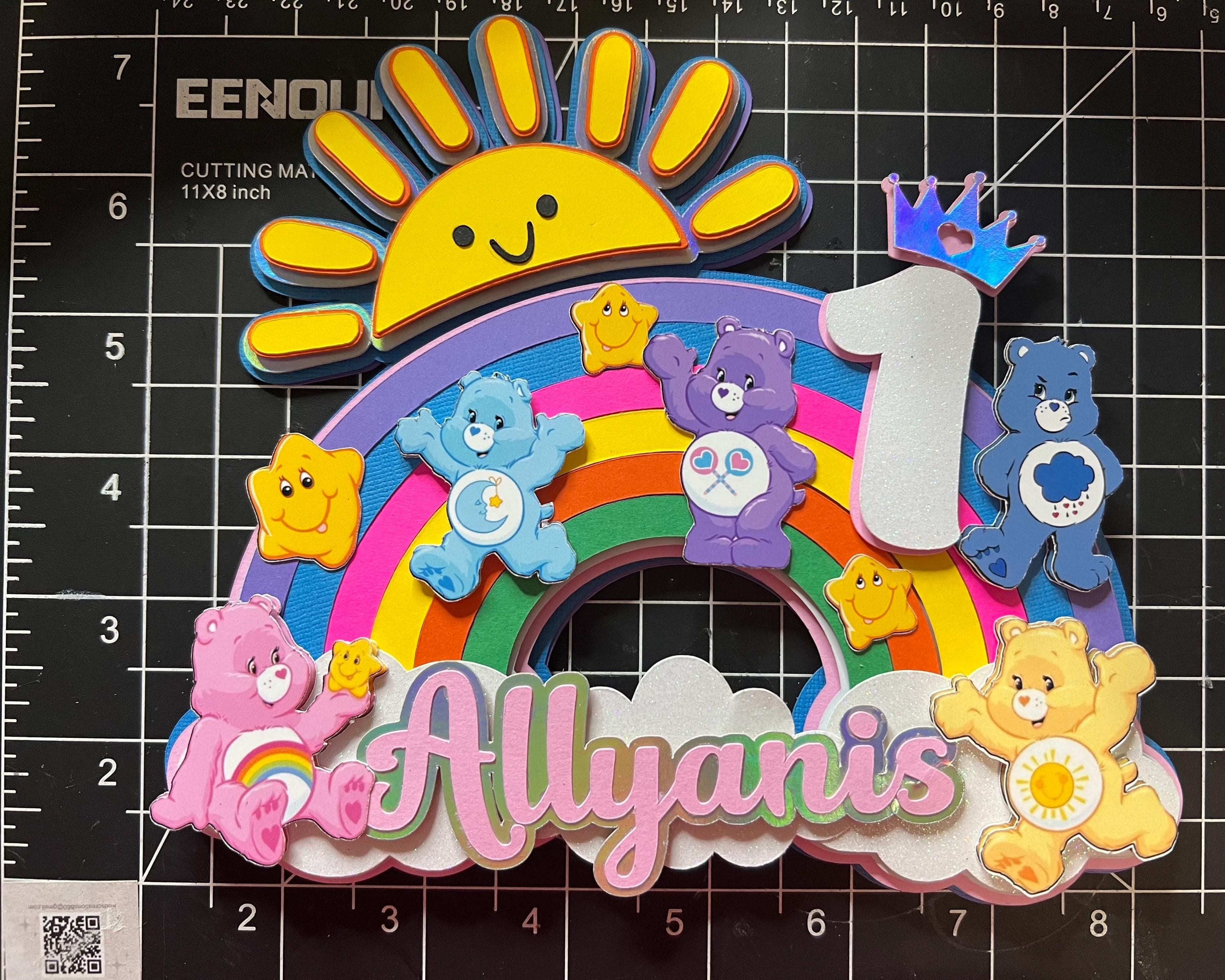 Care Bear Inspired Cake Topper, 3D Cake Topper, Care Bear Birthday ...