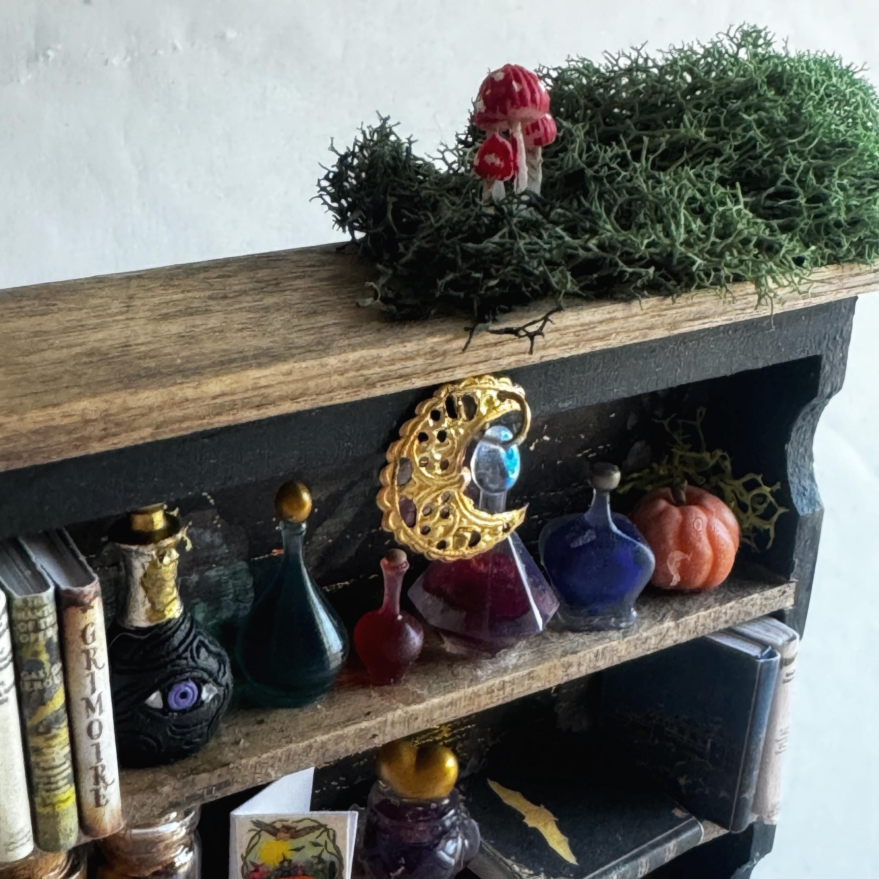 Miniature Witch Cabinet, 1:12 Scale Halloween Furniture, Artisan ...