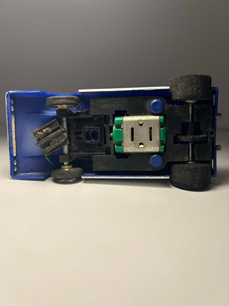 Vintage 1960s Strombecker Mckee MK10 Number 2 Slot Car, Blue and White ...