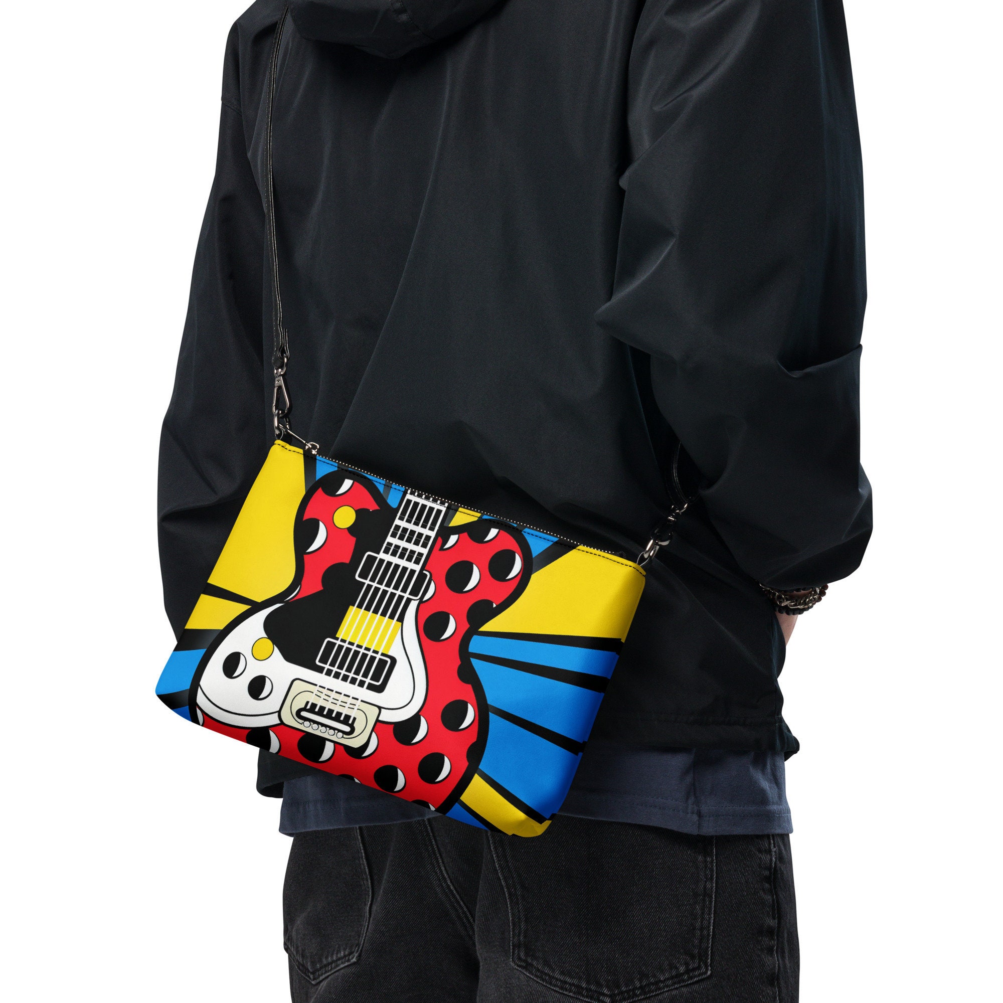 Rock a Roll Guitar Pop Art Purse Guitar Retro Purse Music Fan Concert ...