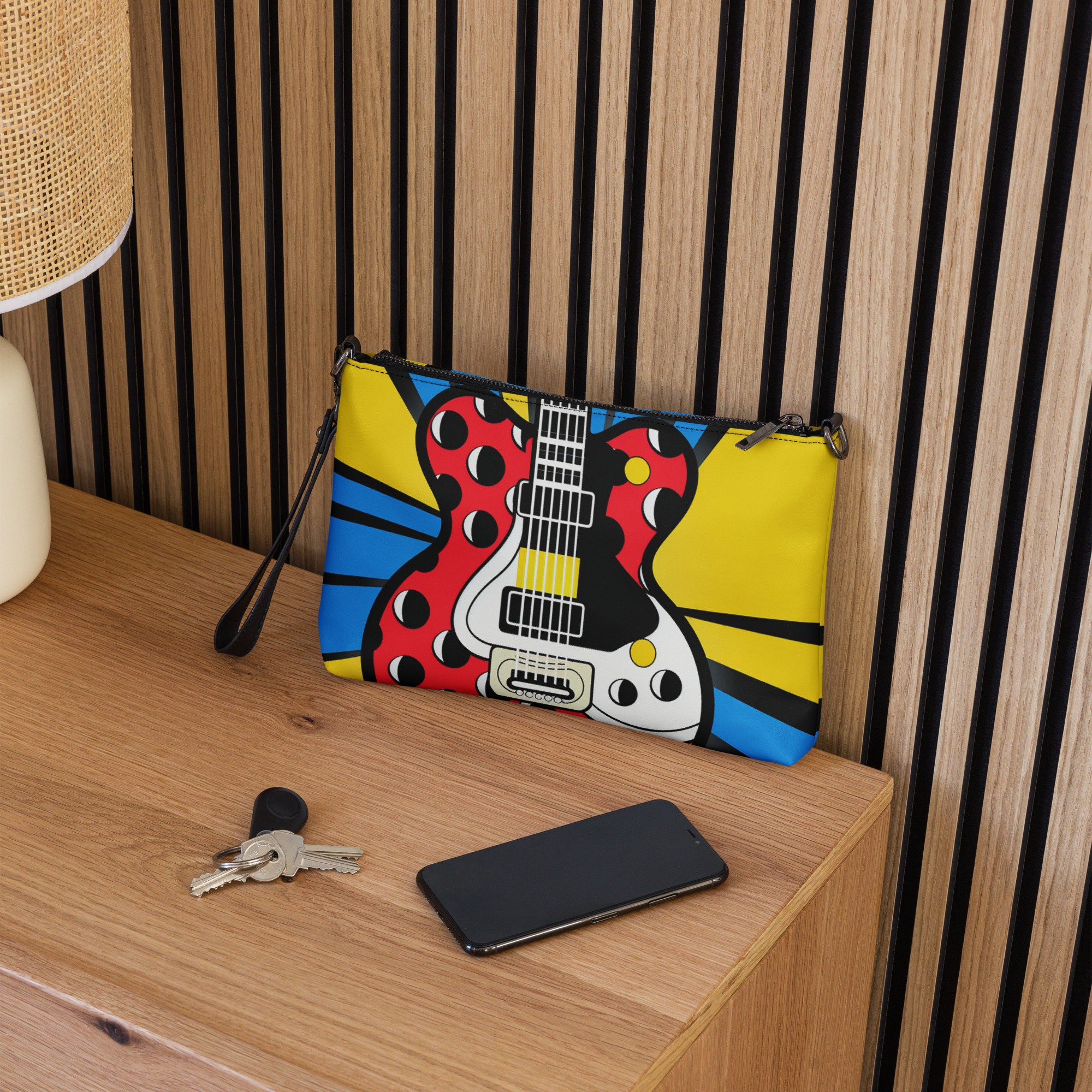 Rock a Roll Guitar Pop Art Purse Guitar Retro Purse Music Fan Concert ...