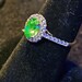 Uranium Glass Oval Cut Ring Size 4 Through 10.5 in New Sterling Silver ...