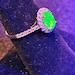 Uranium Glass Oval Cut Ring Size 4 Through 10.5 in New Sterling Silver ...