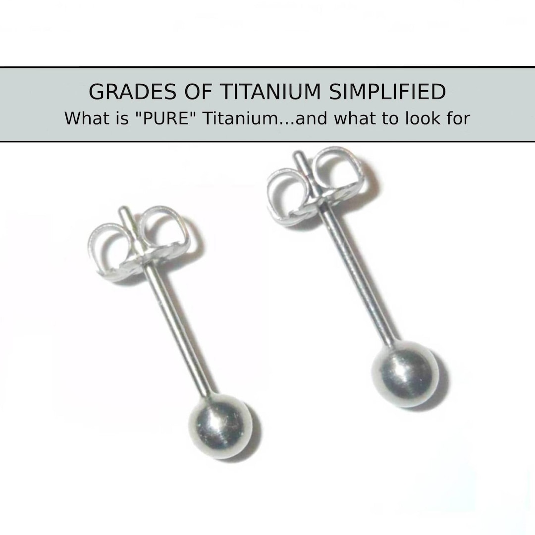 Extra Long 4MM PURE Titanium Stud Healing Earrings ~ 13MM Post - Etsy