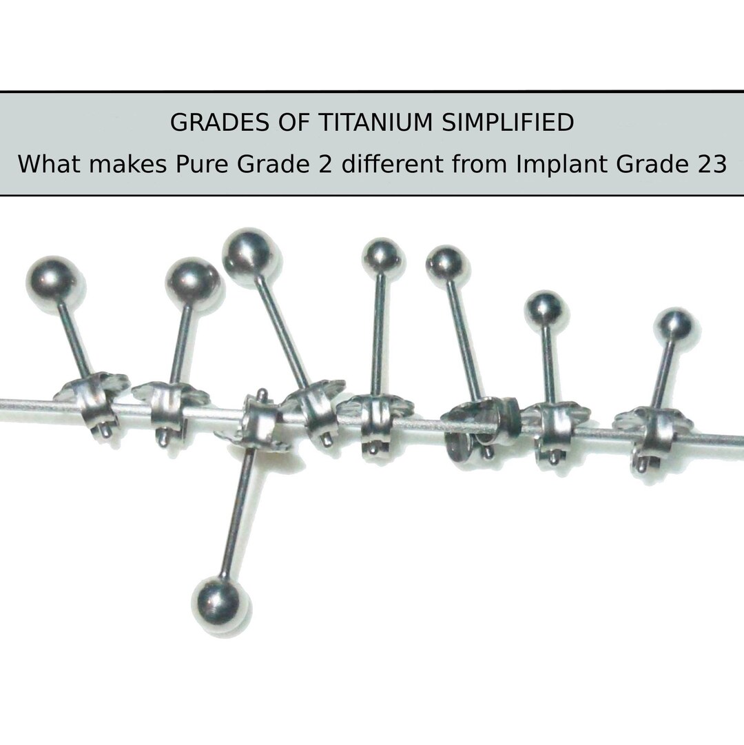 3MM Grade 2 Titanium Ball Post Earrings Standard 10MM Length - Etsy