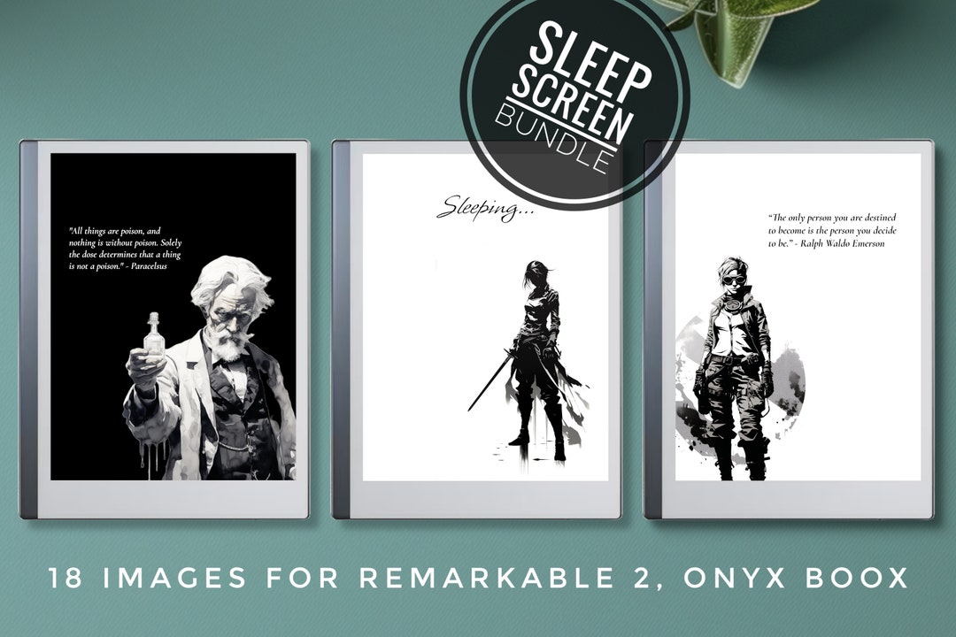 Screensavers for Remarkable, Rm2, Onyx Boox - 18 Images Bundle - Custom ...