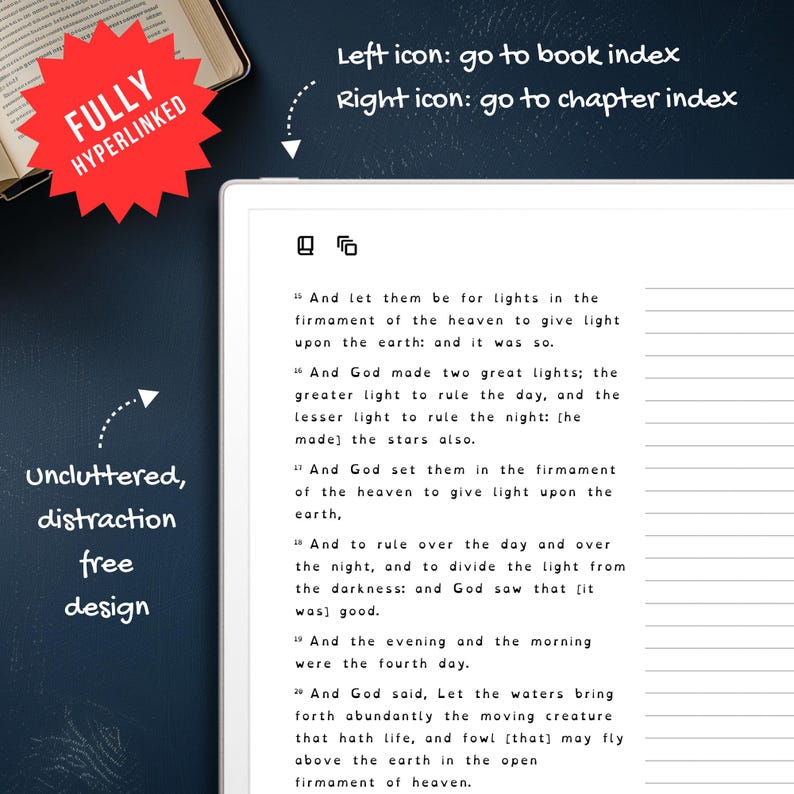 Dyslexia-friendly Digital Bible PDF for Remarkable & Kindle Scribe ...