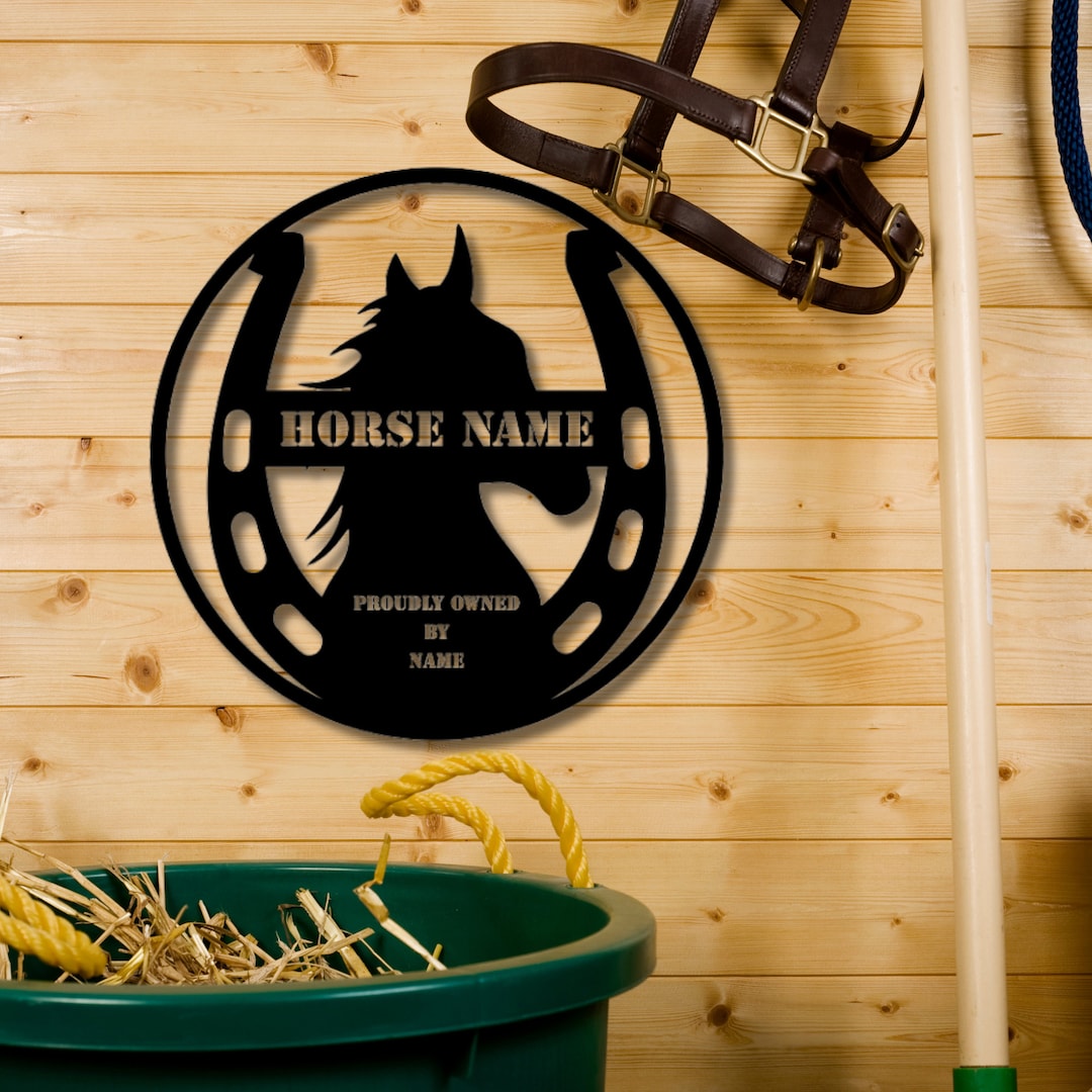 Horse Stall Sign Personalized Horse Stall Name Plate Horse Name Sign ...