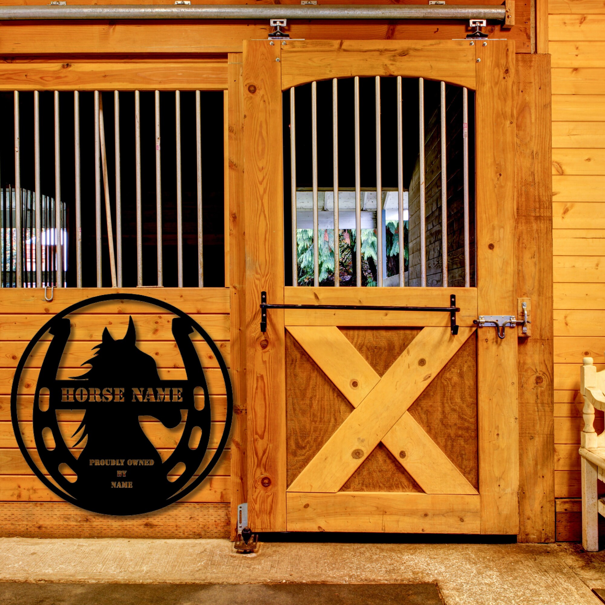 Horse Stall Sign Personalized Horse Stall Name Plate Horse Name Sign ...