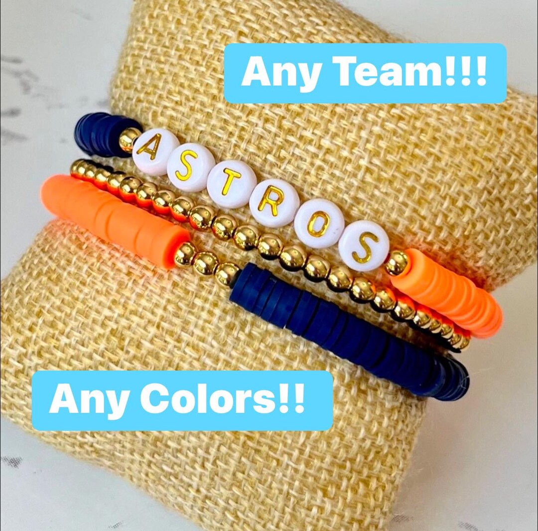 Personalized 14k Gold Team Spirit Bracelet Stack of 3. Choose Your Team ...