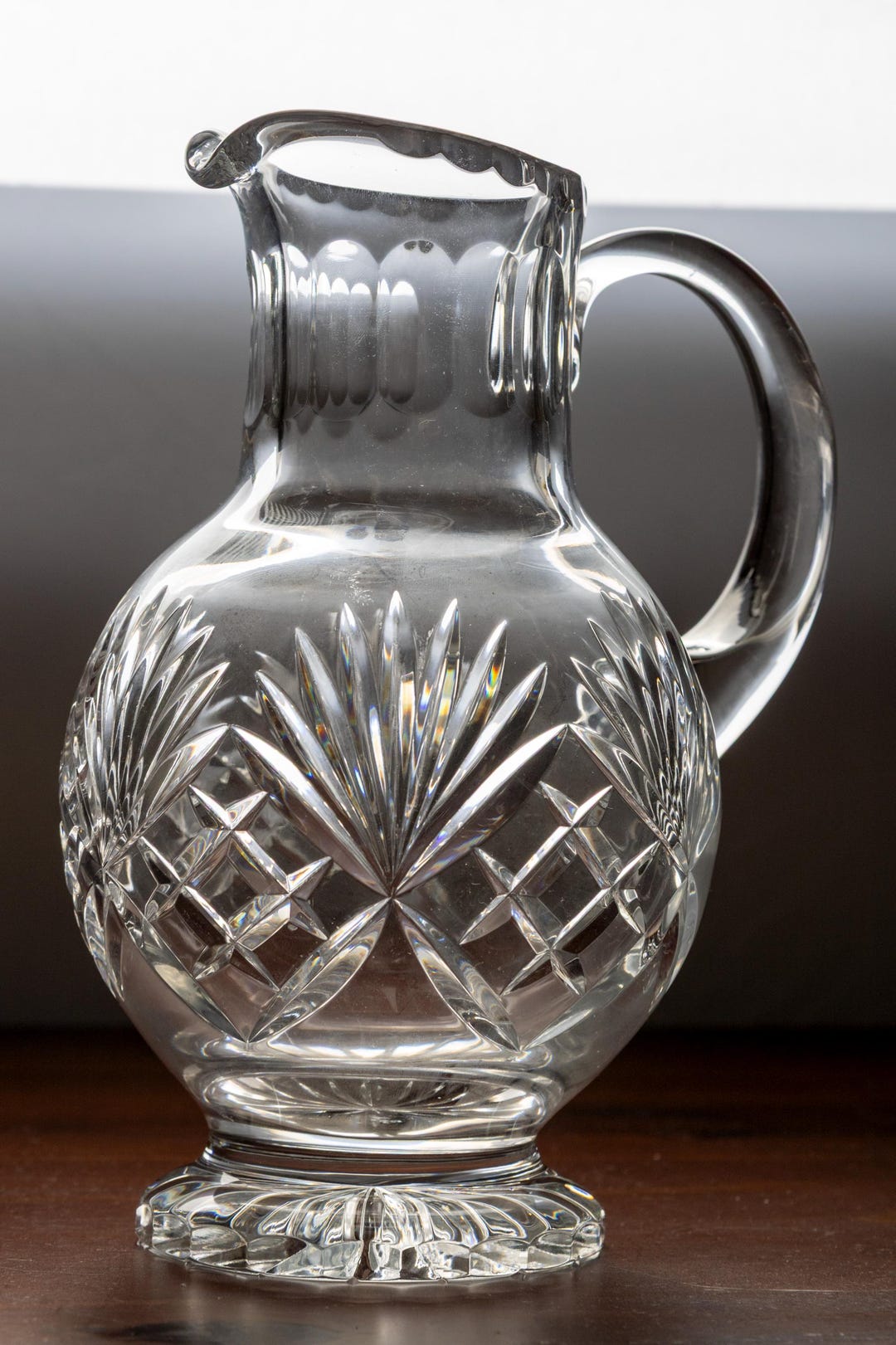 Vintage American Brilliant Period Cut Crystal Water Pitcher – Pinwheel ...