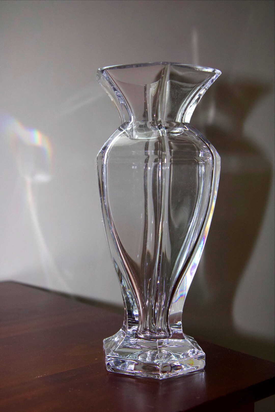Signed Gorham Lead Crystal Large Flower Vase – 10.5” | Vintage Elegance ...