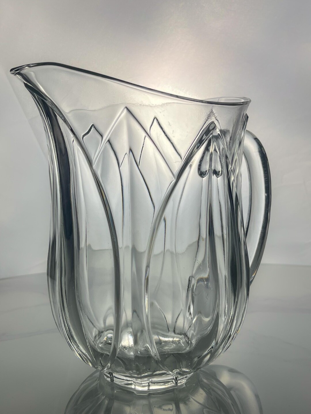 Vintage Cristal D’arques-durand Pompano Tulip Pitcher — Elegant French ...