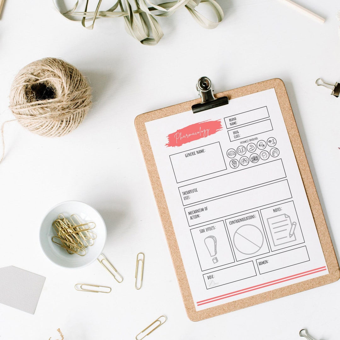 Pharmacology Cheat Sheet Pharmacology Study Guide Nursing Student Study ...