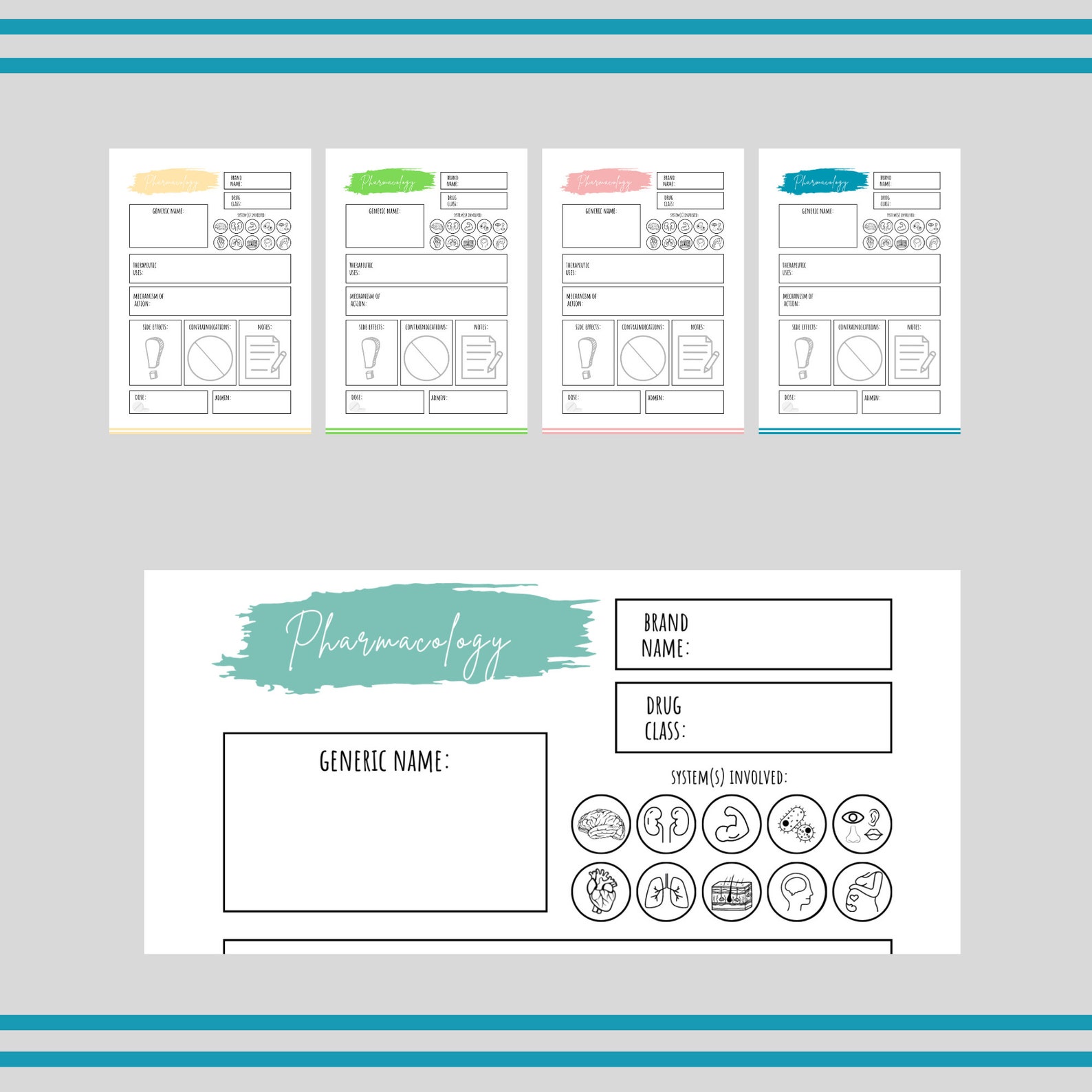 Pharmacology Cheat Sheet Pharmacology Study Guide Nursing Student Study ...