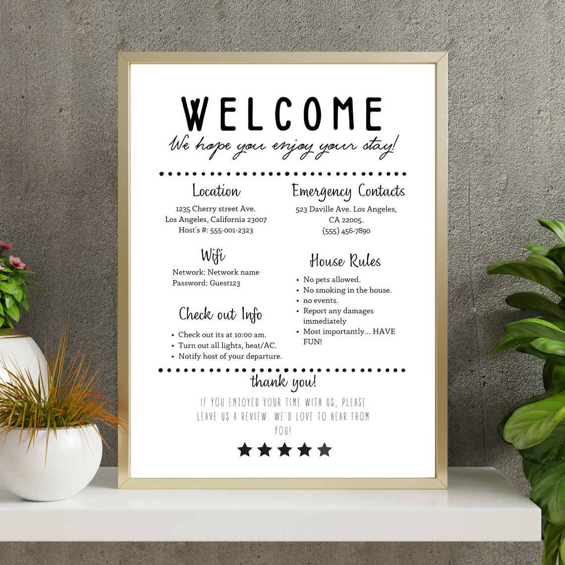 Airbnb Welcome Sign Bundle Airbnb Custom Sign Airbnb Guidebook Social ...