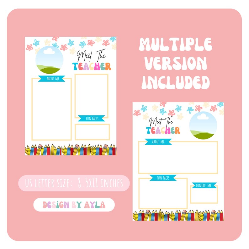 Meet the Teacher Classroom Printable Template Back to School - Etsy ...