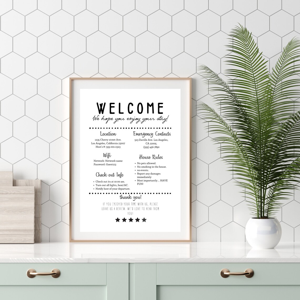 Airbnb Welcome Sign Bundle Airbnb Custom Sign Airbnb Guidebook Social ...