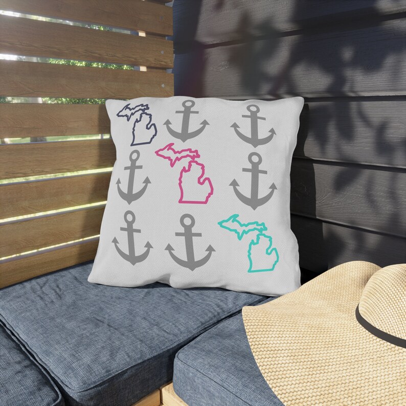 Cute Michigan Outdoor Pillows for Porch, Porch Swing, Patio, Backyard ...