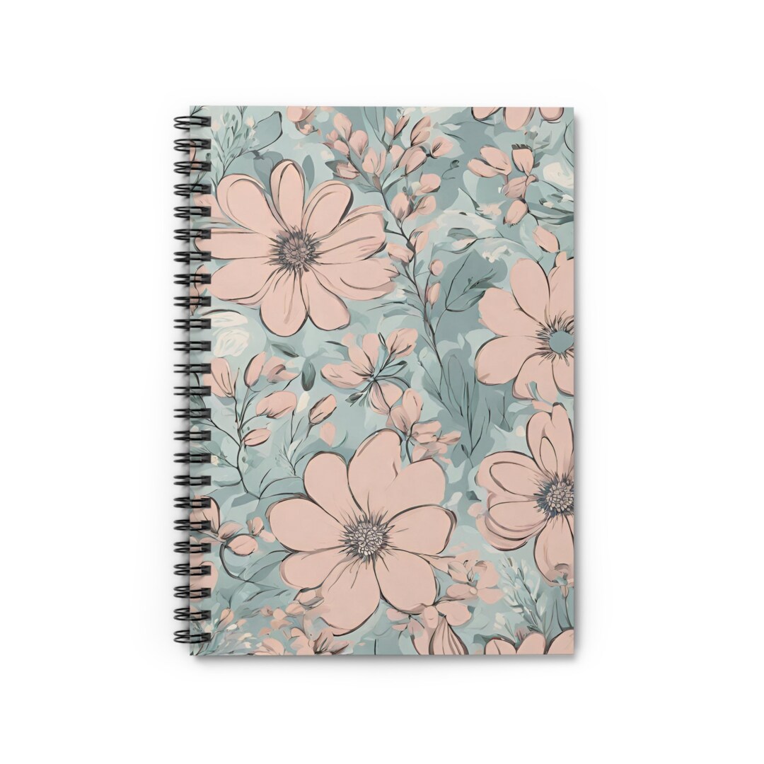 Light Spring Flowers Floral Spiral Notebook - Ruled Line - Etsy