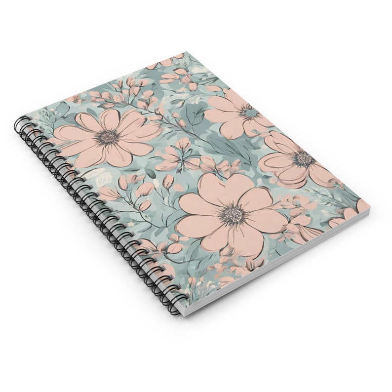 Light Spring Flowers Floral Spiral Notebook - Ruled Line - Etsy