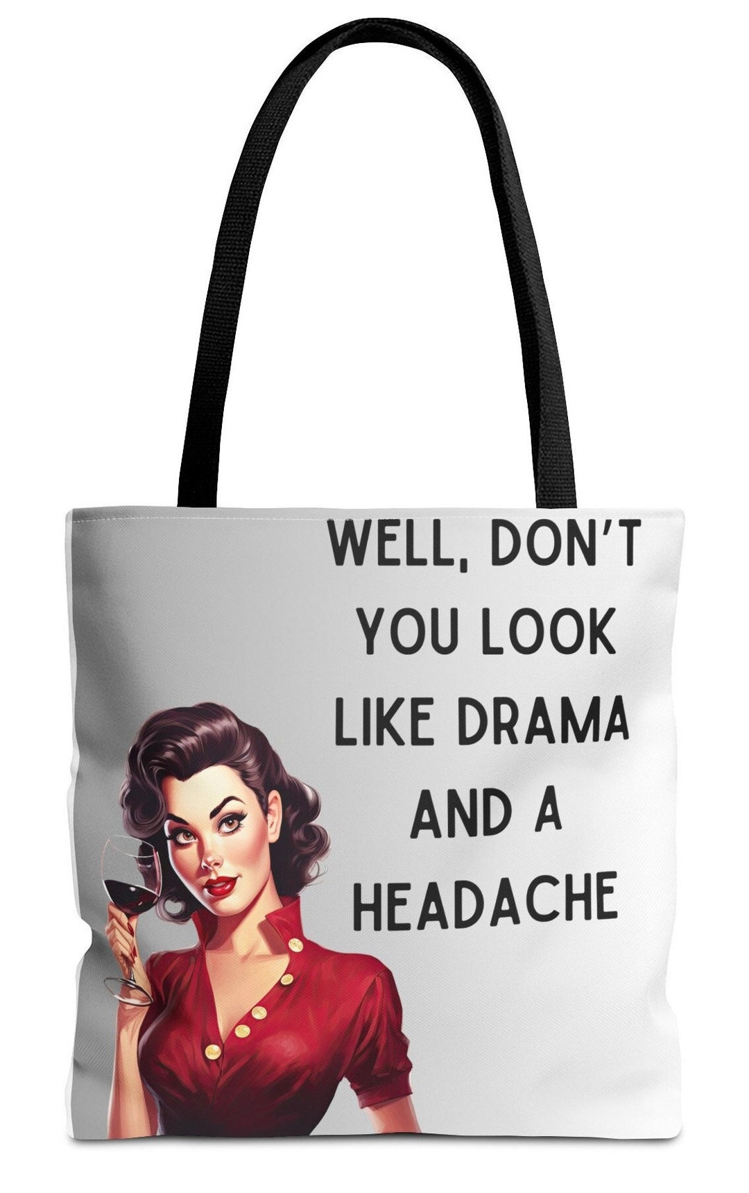 Snarky Pin up Quote Tote Bag (AOP) - Etsy