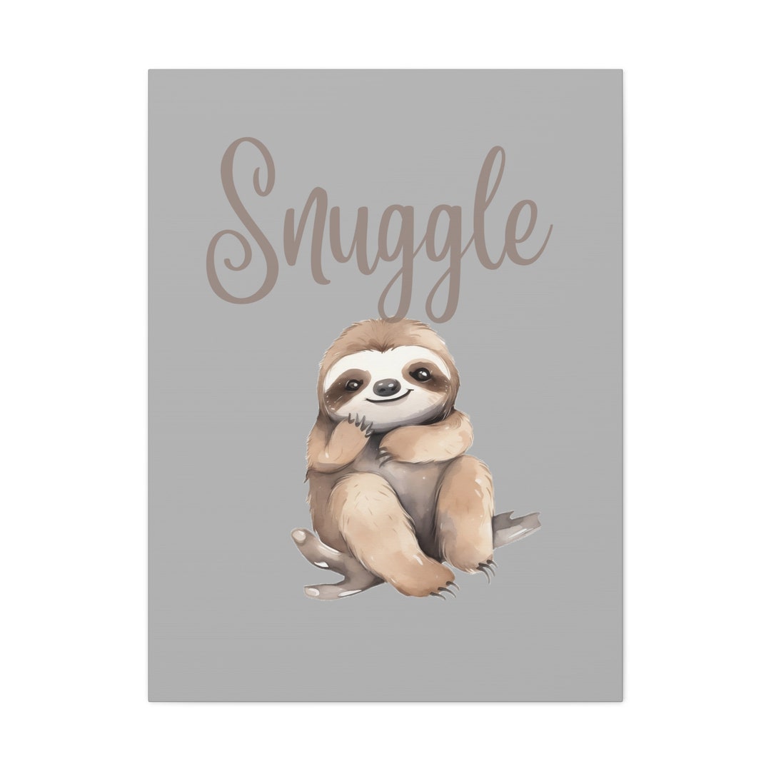 Canvas Gallery Wraps Sloth Decor for Nursery Sloth Decoration New Baby ...