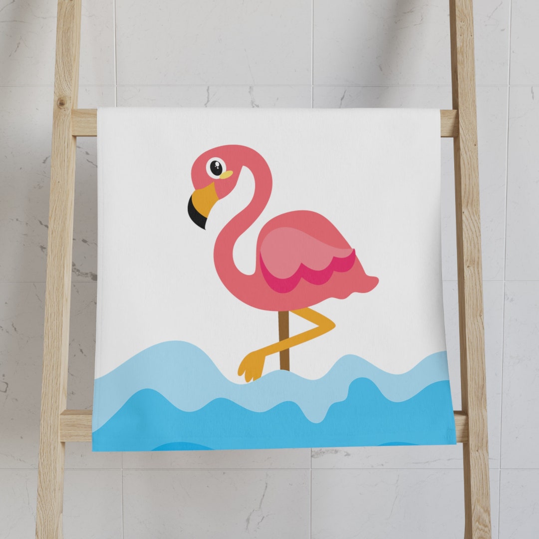 Pink Flamingo Hand Towel - Etsy