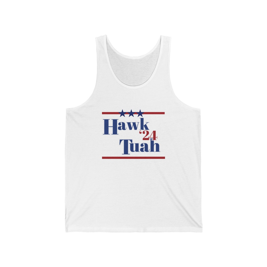 Unisex Jersey Hawk Tuah Meme Campaign Paraody Tank Funny Adult Humor ...