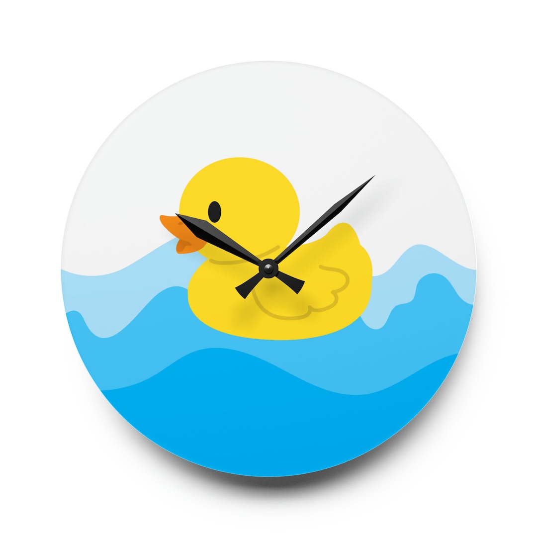 Acrylic Rubber Ducky Bathroom Clock - Etsy