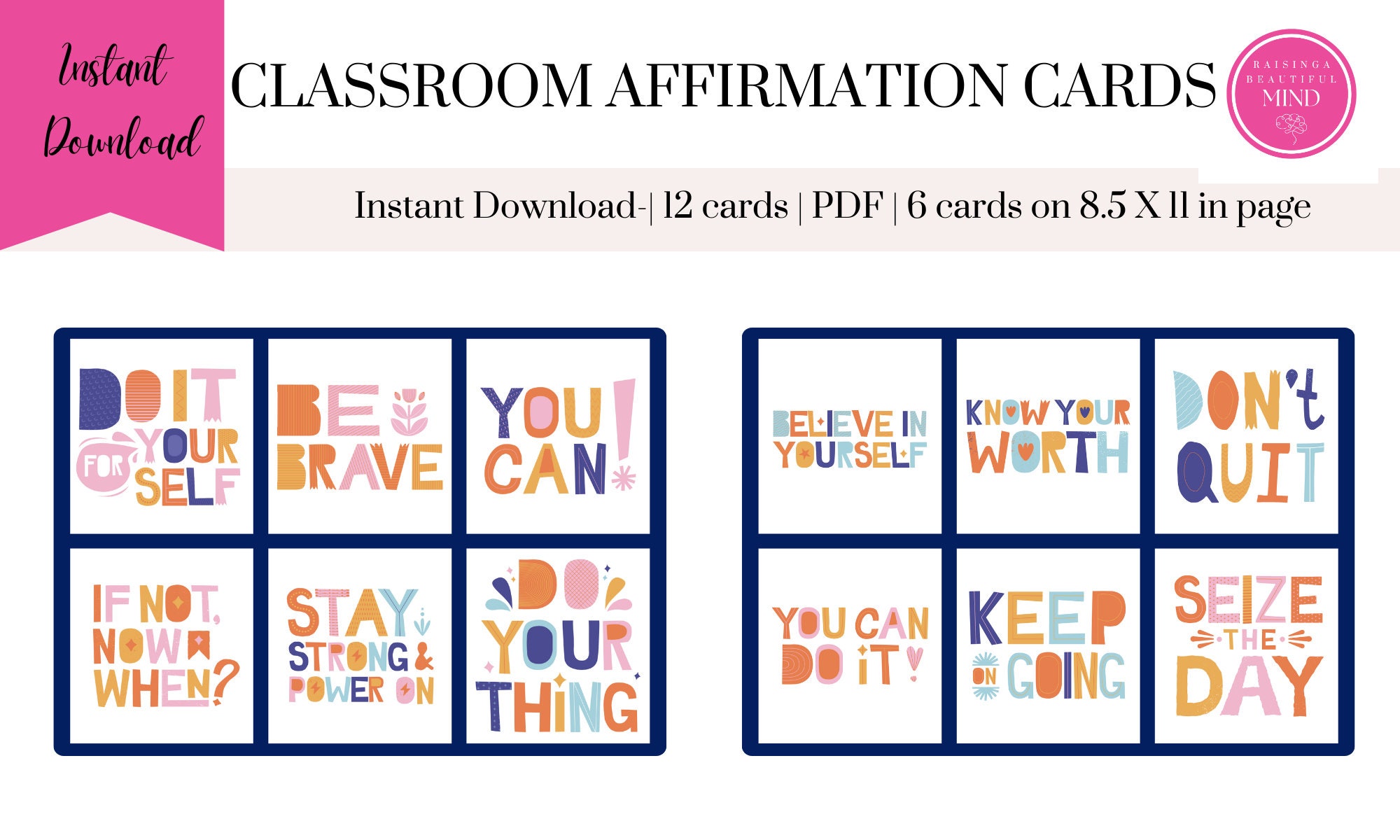 Teacher's Affirmation Cards, Sel, Classroom Decor, Affirmation Cards ...