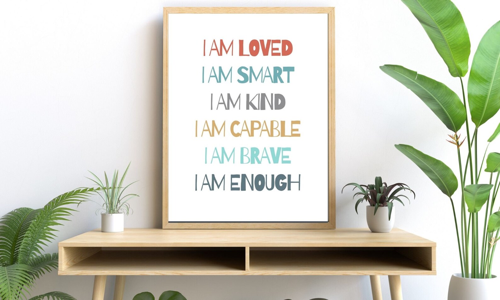 I Am Loved Affirmations Poster: Positive Mindset Wall Art (digital ...