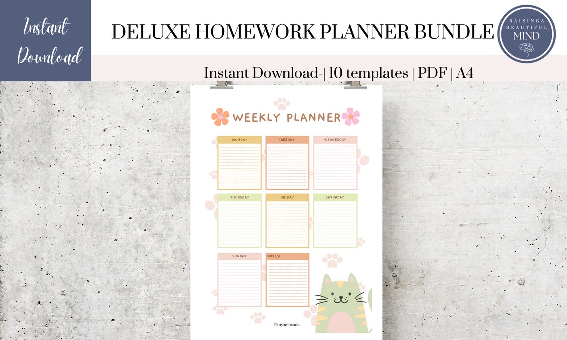 Executive Functioning Mega Bundle, Homework Planners, Chore Charts ...