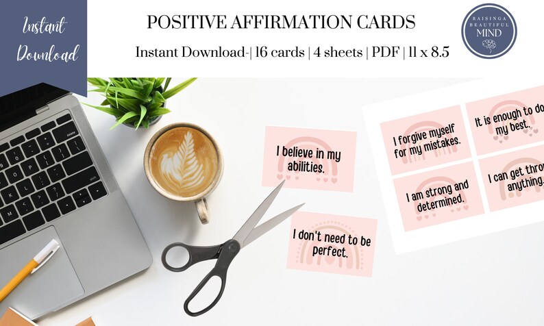 Positive Affirmation Cards 16 SEL Cards for Calming Corner - Etsy