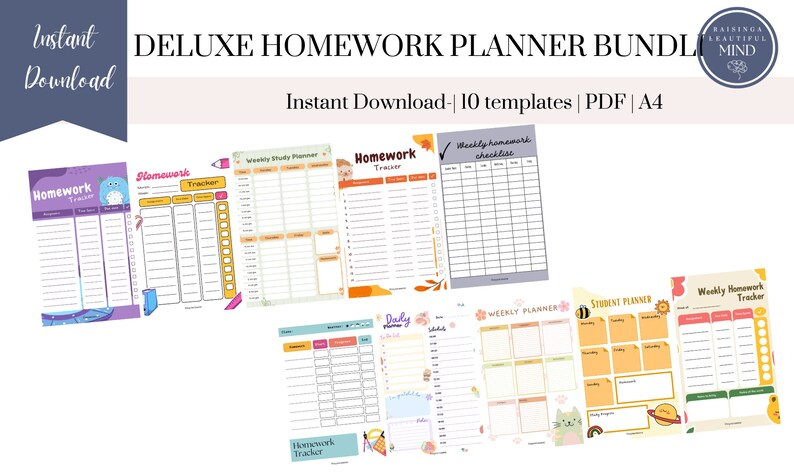Executive Functioning Mega Bundle, Homework Planners, Chore Charts ...