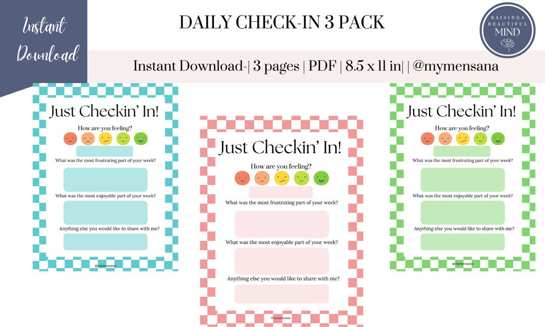 Daily Student Check-in Pack, Emotional & Need-based Check-in, SEL ...