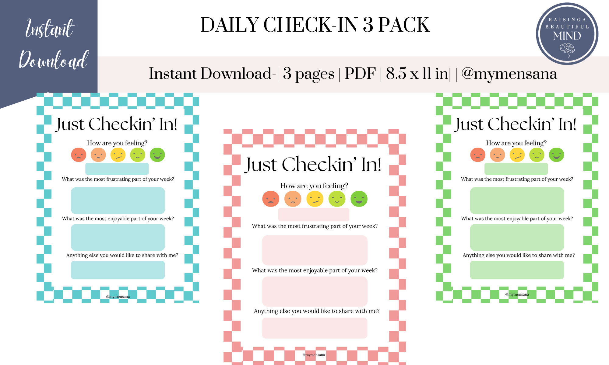 Daily Student Check-in: Emotional Wellness, SEL Activities (PDF) - Etsy