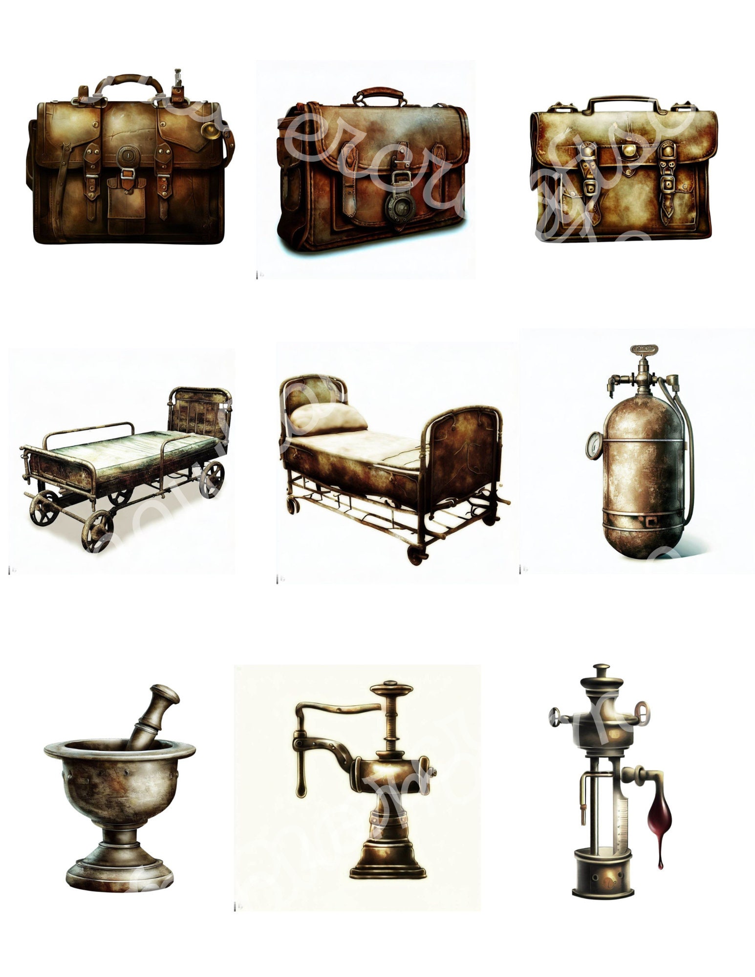 Plague Doctor Bundle, Printable Digital Download , Images for Junk ...