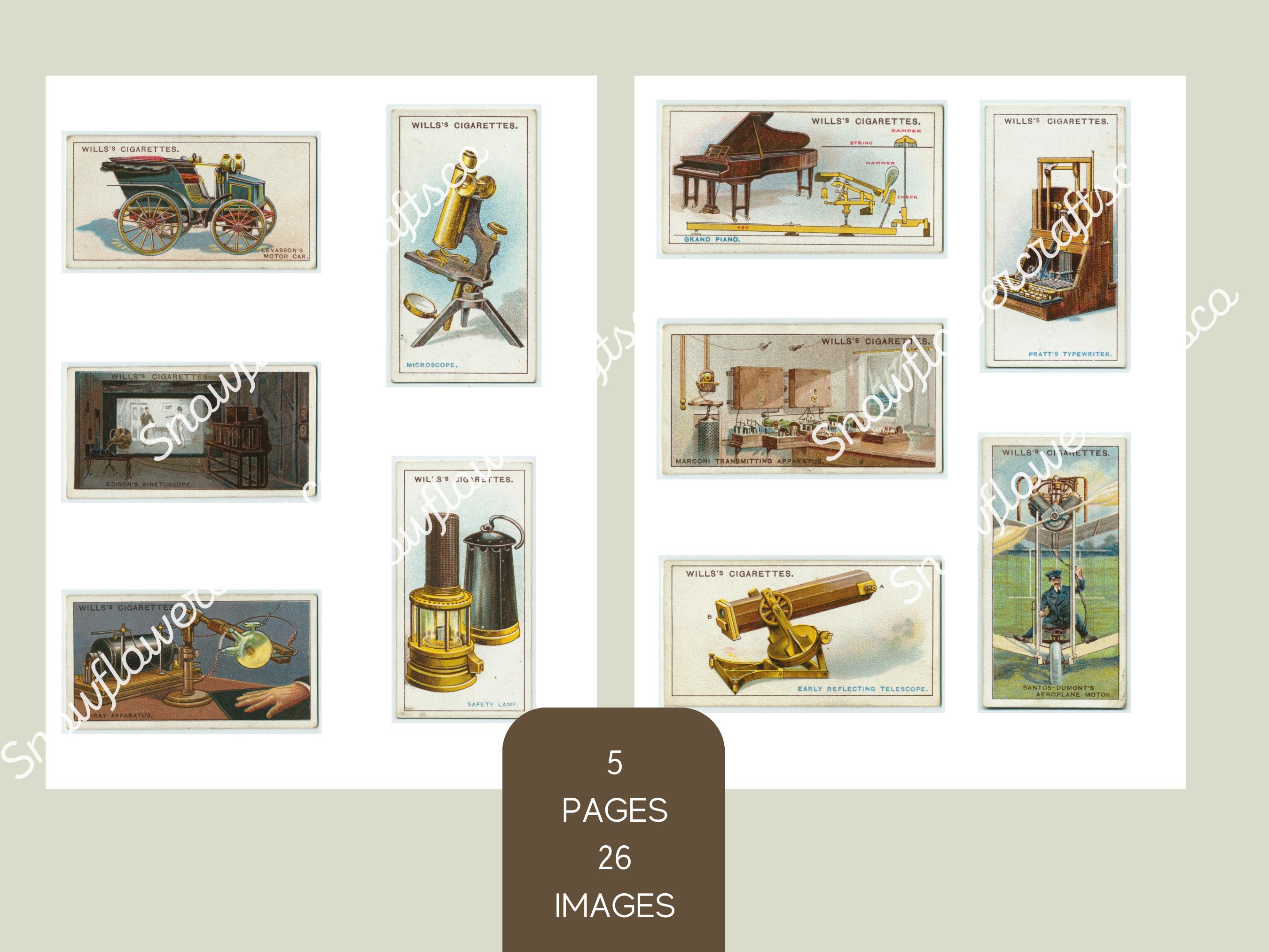 Inventions Bundle, Printable Digital Download , Printable Images for ...