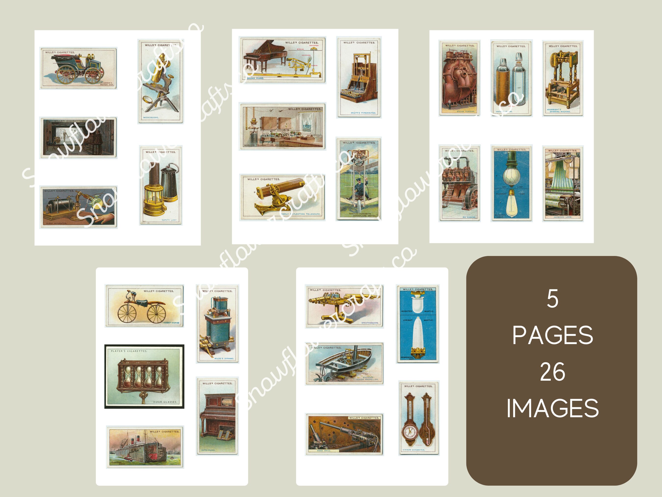 Inventions Bundle, Printable Digital Download , Printable Images for ...