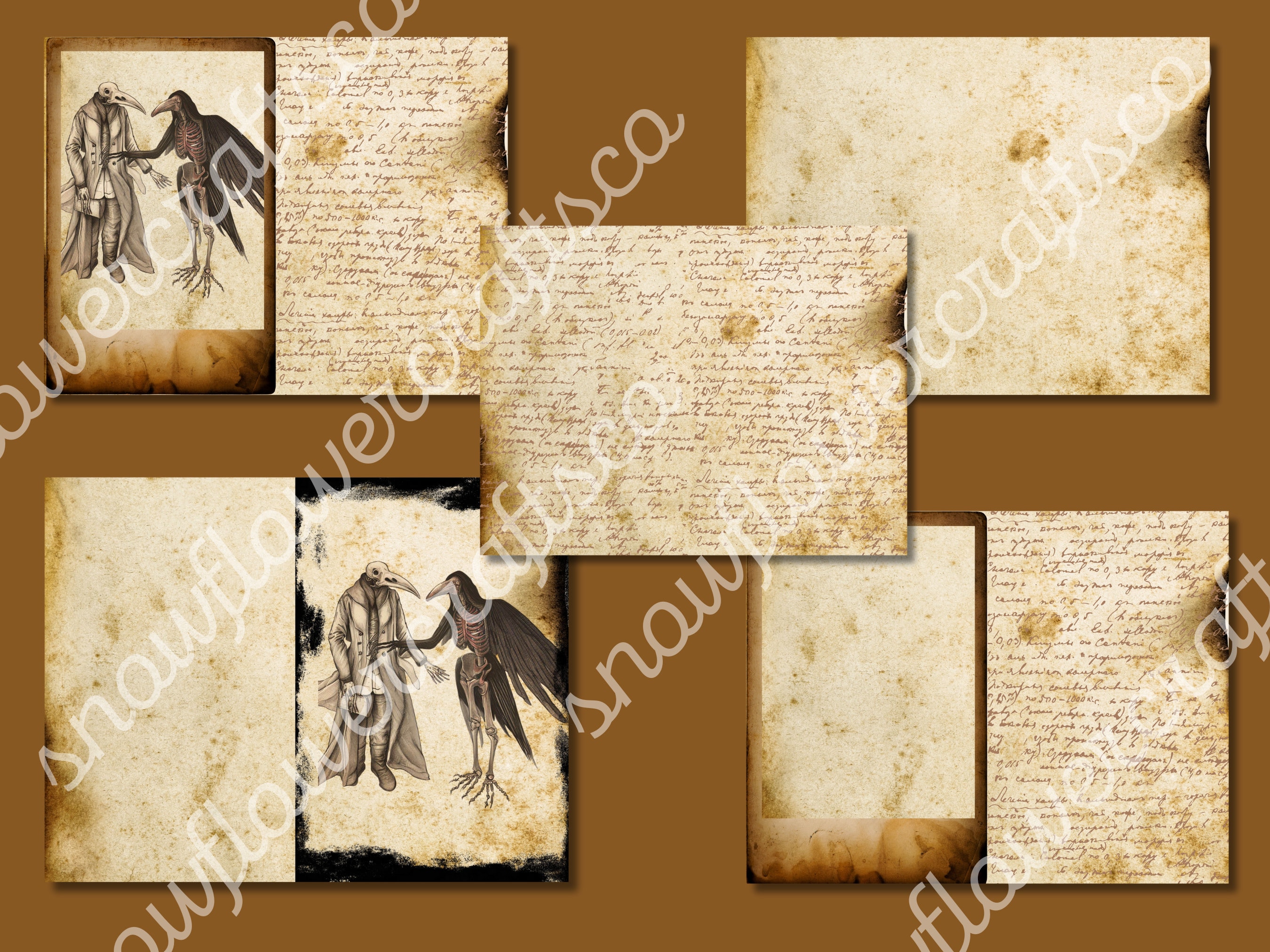 Plague Doctor Bundle, Printable Digital Download , Junk Journals ...