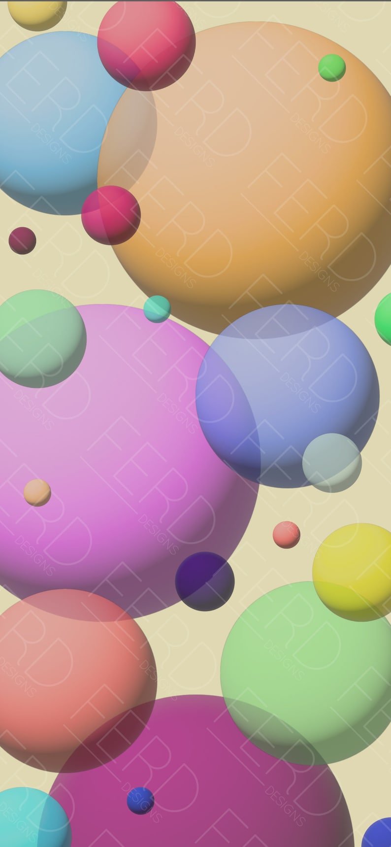 Multi-color Bubbles Phone Background - Spheres, Colorful, 3D, Digital ...