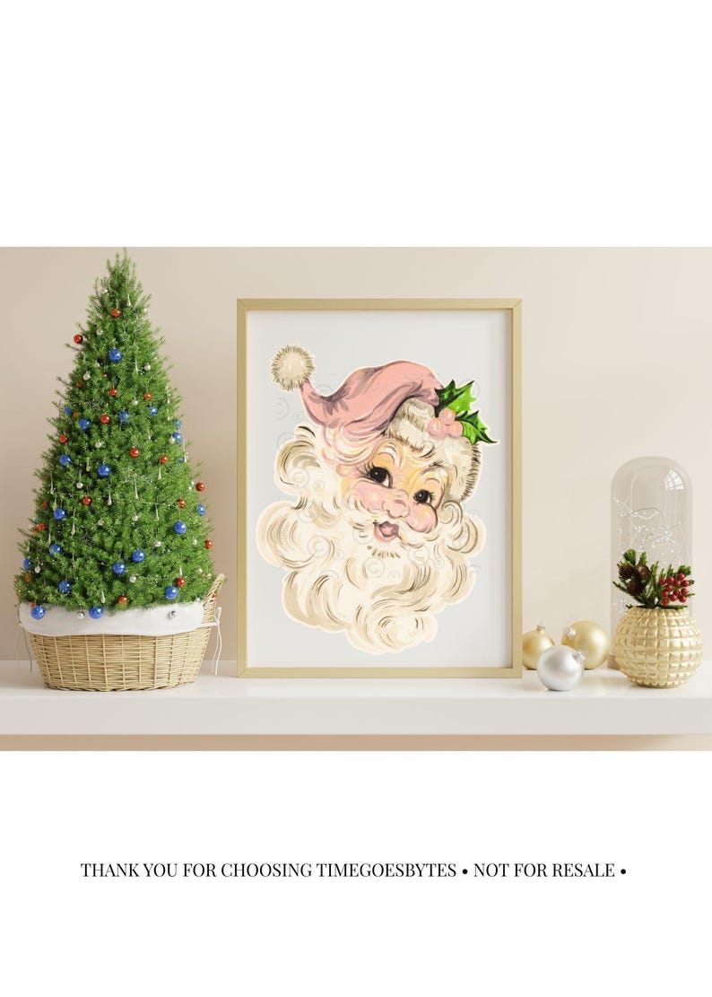Santa SVG and PNG | Santa Claus Clip Art | Holiday SVG | Vintage Santa ...