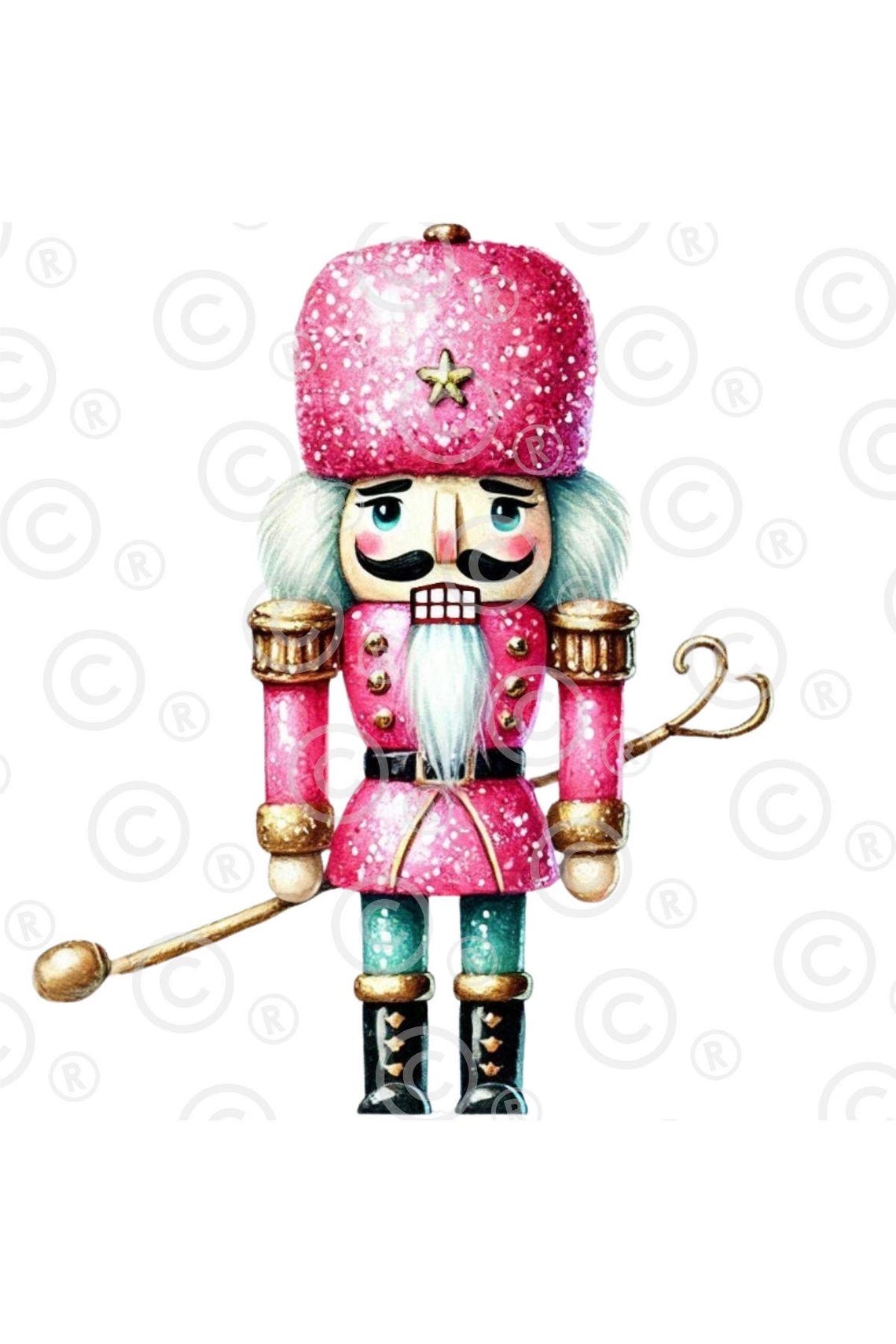 Glitter Nutcracker PNG | Pink Christmas Png | Pink Nutcrackers PNG ...
