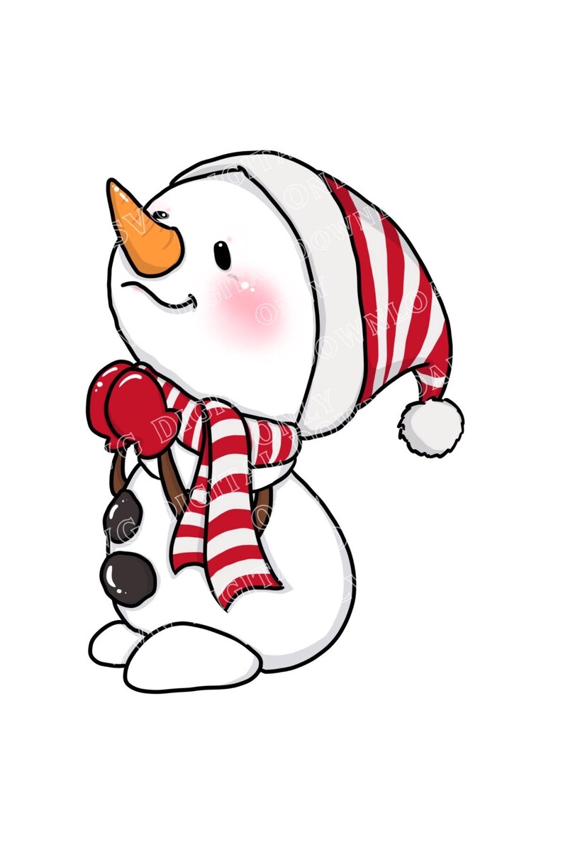 Snowman Clipart | Holiday SVG, PNG (digital Download - Etsy Canada