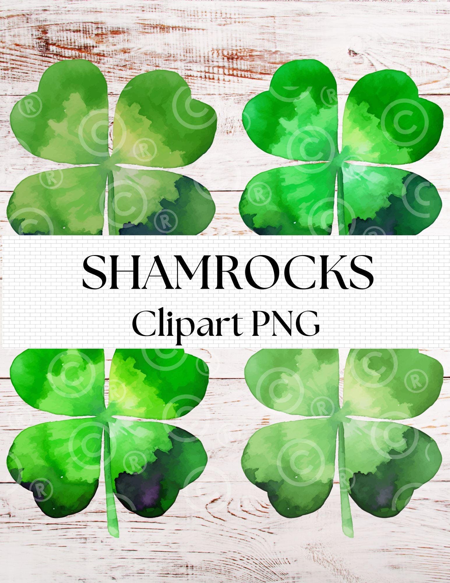 Shamrocks PNG, Shamrock Clipart, Clover PNG Bundle, St Patricks Day PNG ...