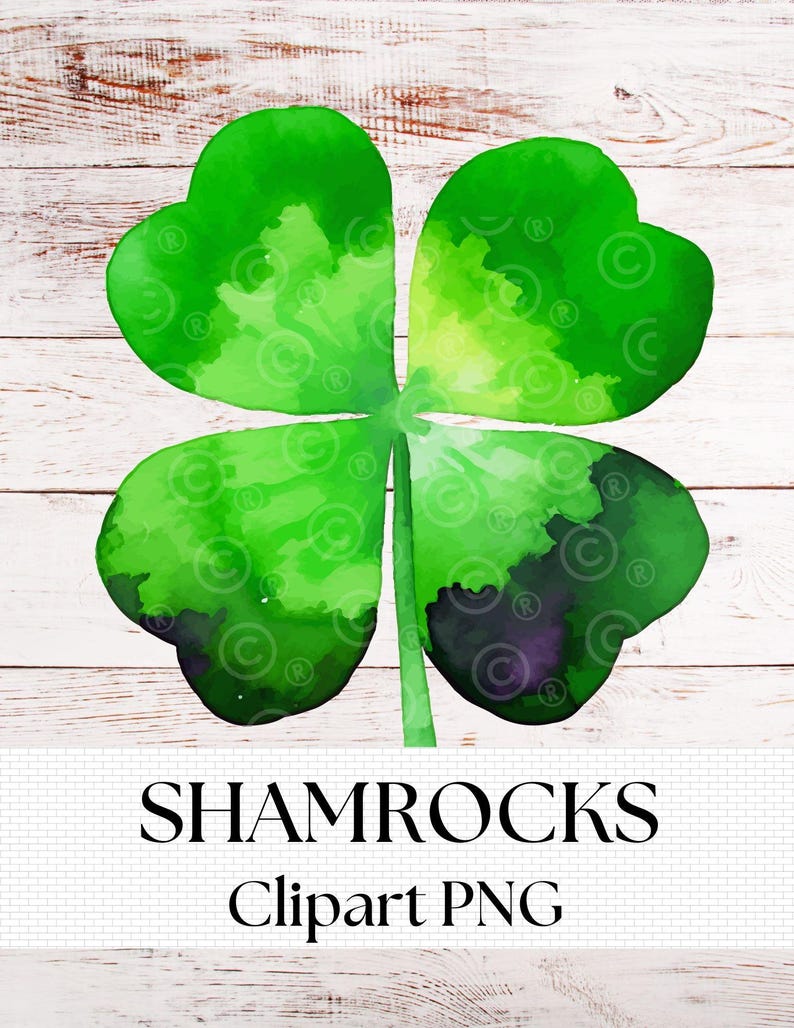 Shamrocks PNG, Shamrock Clipart, Clover PNG Bundle, St Patricks Day PNG ...